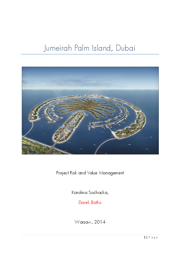 (PDF) MEGA PROJECT- Jumeirah Palm Island