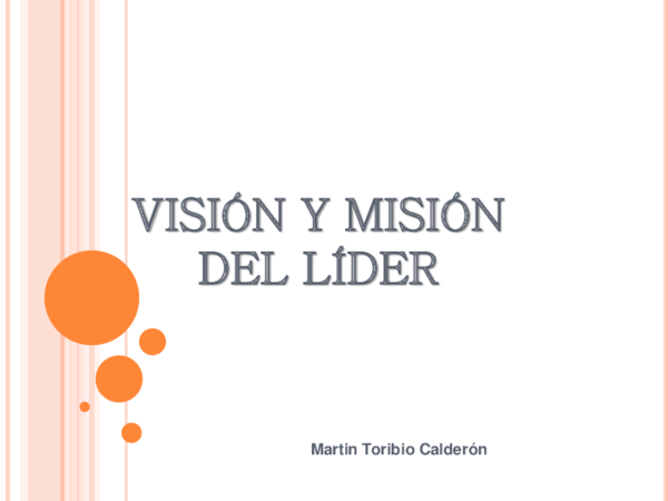 (PPT) VISION Y MISION DEL LIDER