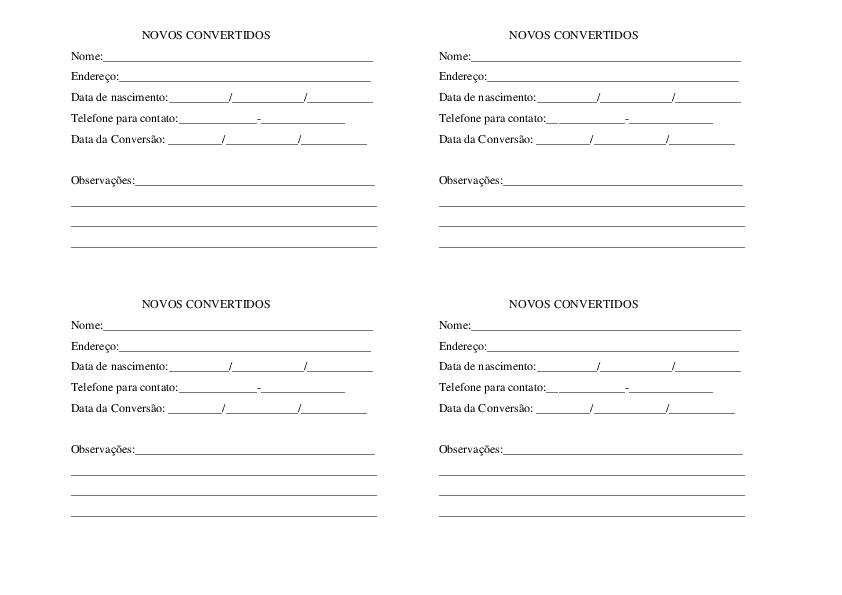 (DOC) NOVOS CONVERTIDOS