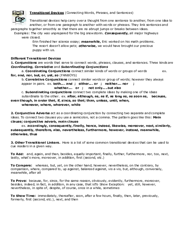 (DOC) Lecture notes in Transitional Devices