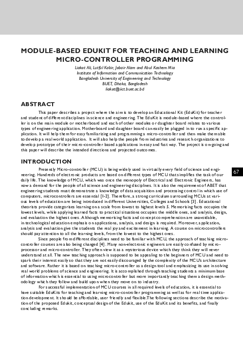 (PDF) MODULE-BASED EDUKIT FOR TEACHING AND LEARNING MICROCONTROLLER ...
