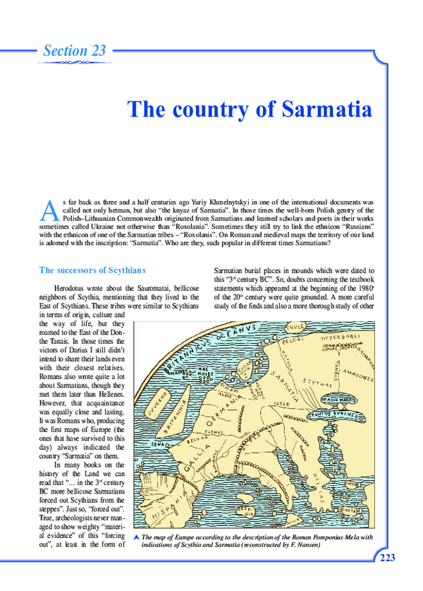 (PDF) The country of Sarmatia