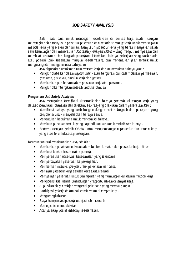 (DOC) Job-safety-analysis