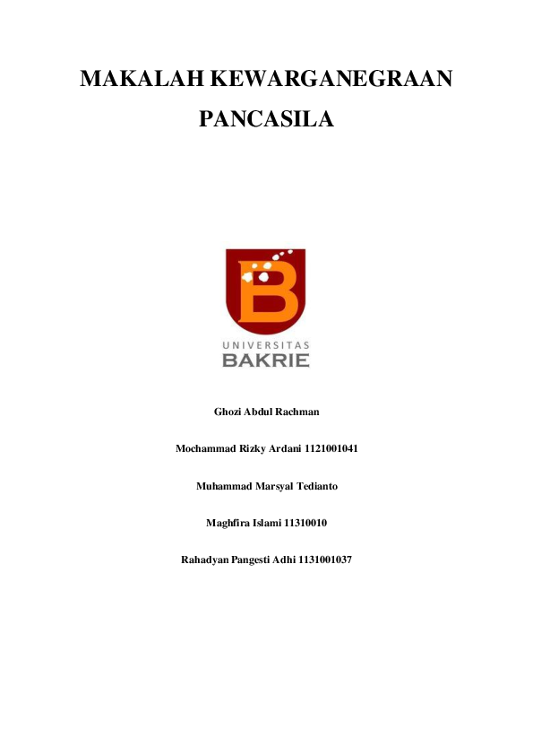 (DOC) Makalah Pancasila