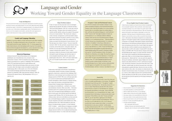 (PDF) [Poster Presentation] Language and Gender