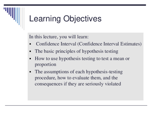 (PDF) Learning Objectives