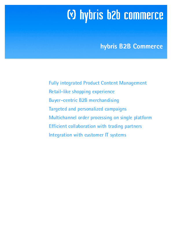 (PDF) 2010 04 28 hybris B2B Commerce