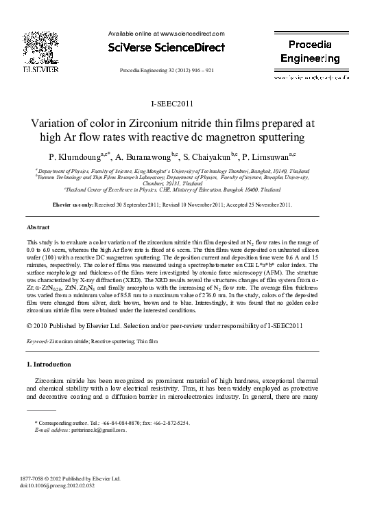 (PDF) Procedia Engineering