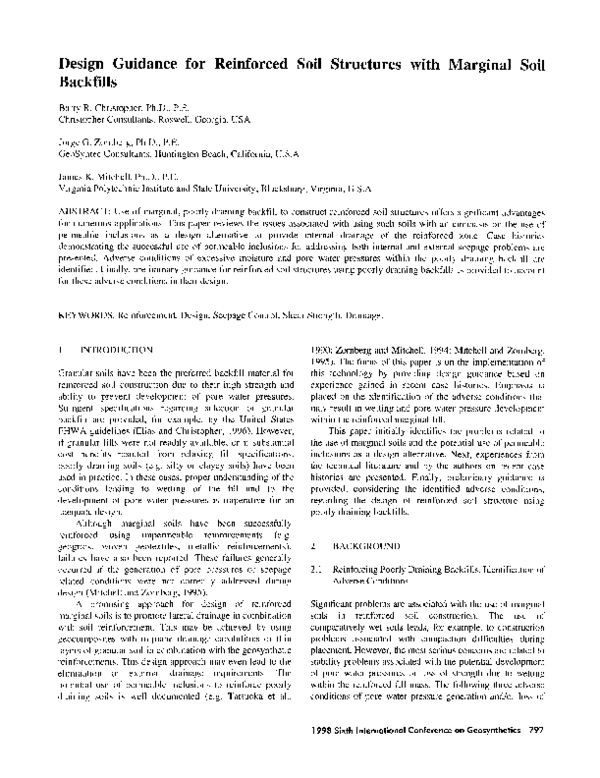 (PDF) Design Guidance for Reinforced Soil Structures with Marginal Soil ...