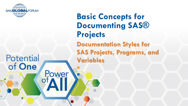 (PDF) Basic Concepts for Documenting SAS® Projects: Documentation ...