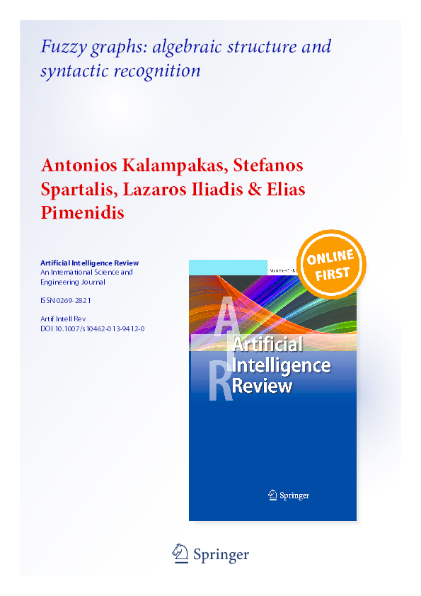 Pdf Fuzzy Graphs Algebraic Structure And Syntactic Recognition