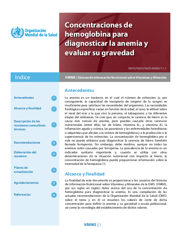 (PDF) Clasificacion Severidad Anemia OMS
