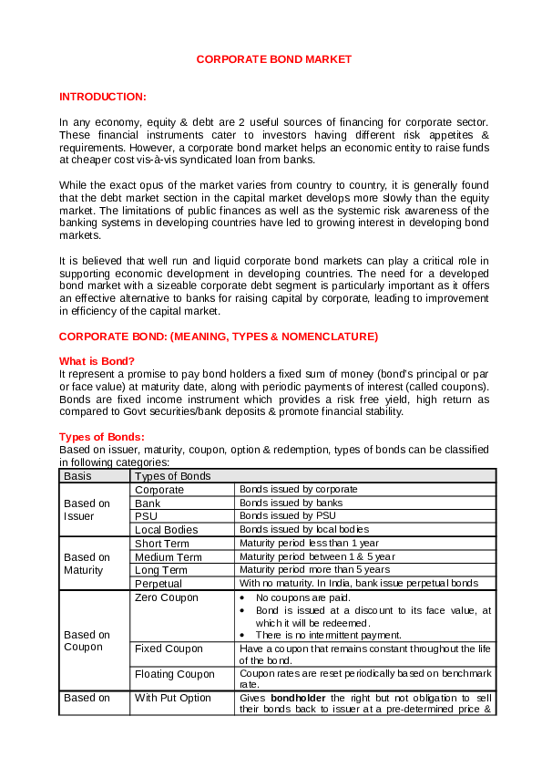 (DOC) Article - Corporate Bond