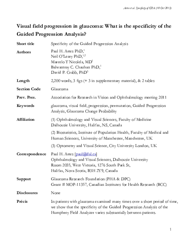 PDF Visual Field Progression In Glaucoma What Is The Specificity Of pdf-visual-field-progression-in-glaucoma-what-is-the-specificity-of