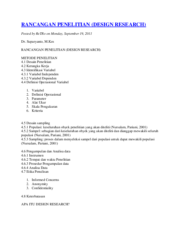 (DOC) RANCANGAN PENELITIAN