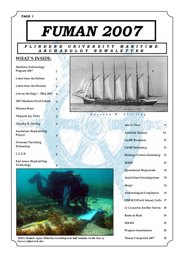 (PDF) Masters of Maritime Archaeology (MMA) Students | Darren Kipping ...