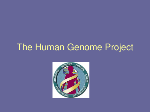 (PPT) The Human Genome Project