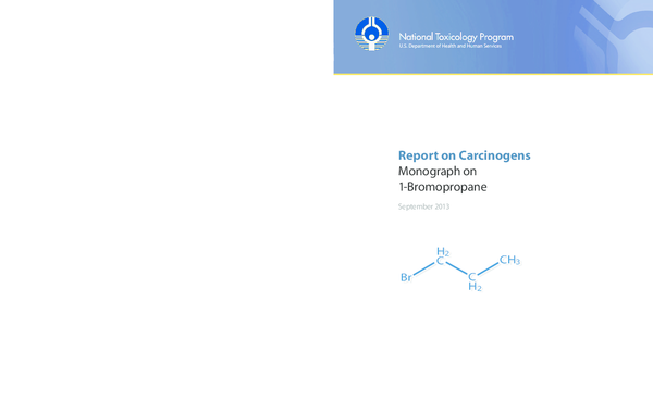 (PDF) Report on Carcinogens Monograph on 1-Bromopropane | Andrew Ewens ...