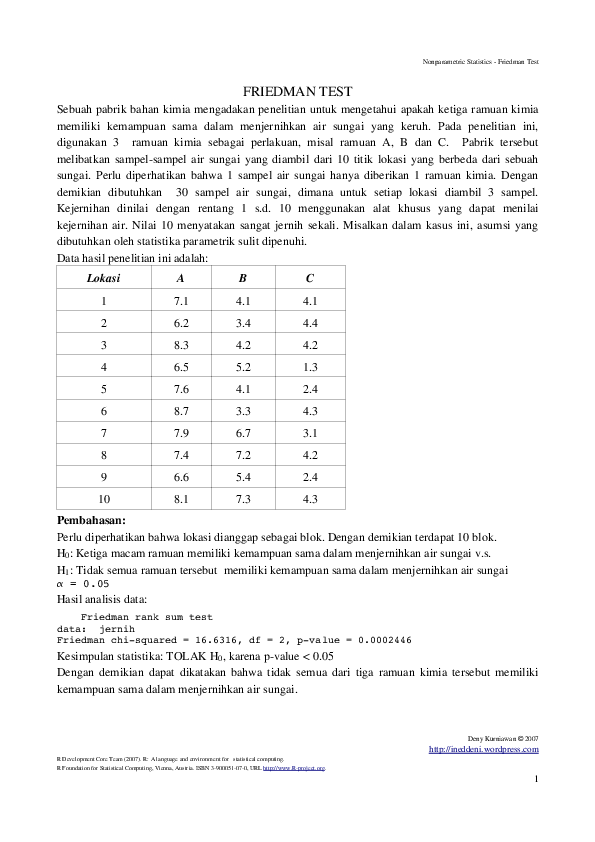 (PDF) Friedman Test