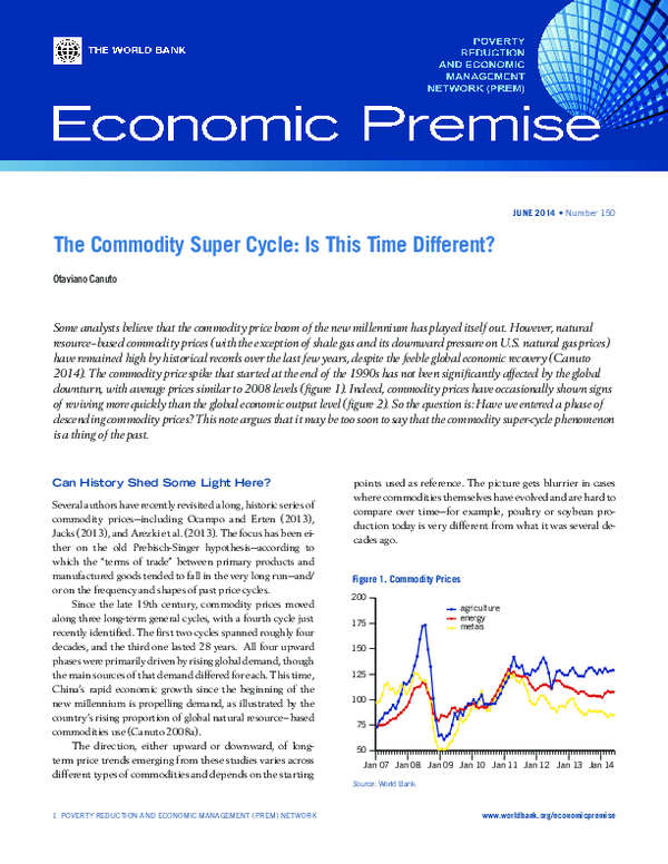 (PDF) The Commodity Super Cycle: Is This Time Different?