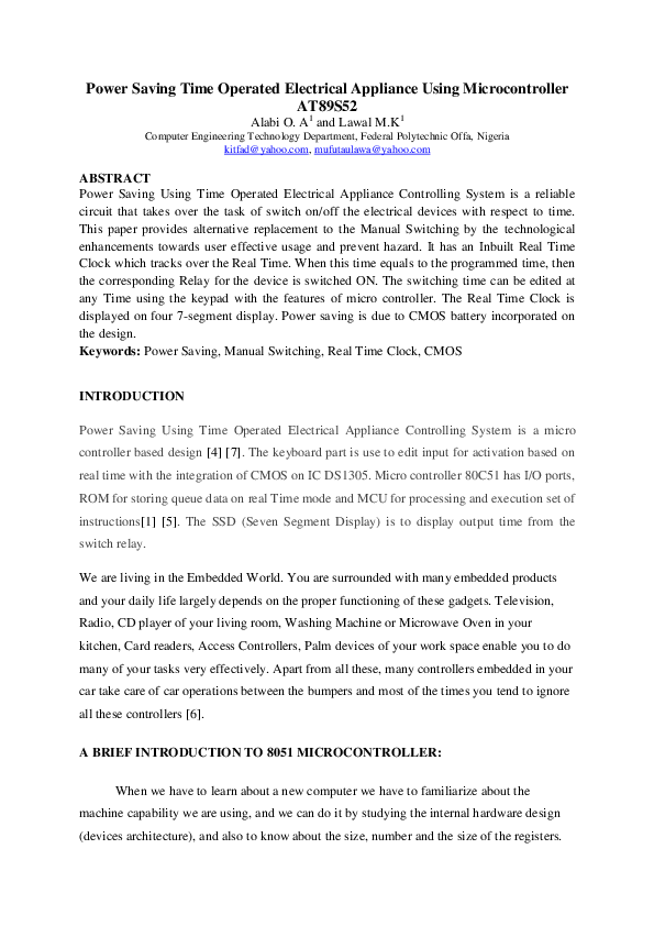 (DOC) Power Saving Time Operated Electrical Appliance Using ...