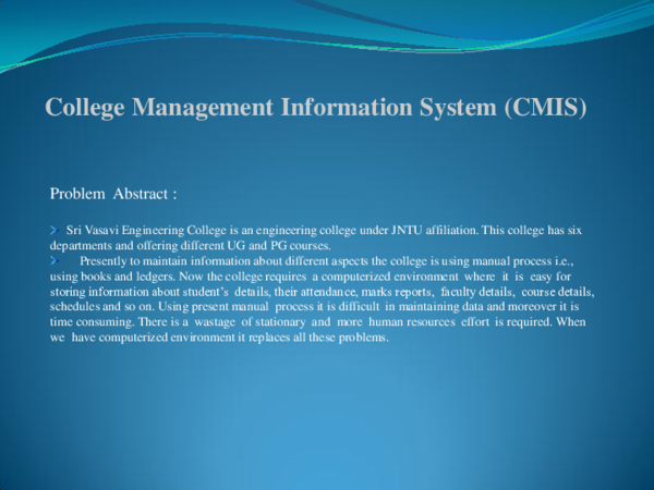 (PPT) College management information system