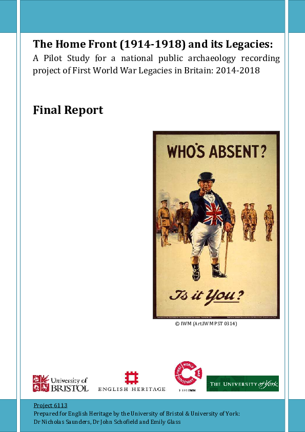 (PDF) The Home Front (1914-1918) and its Legacies