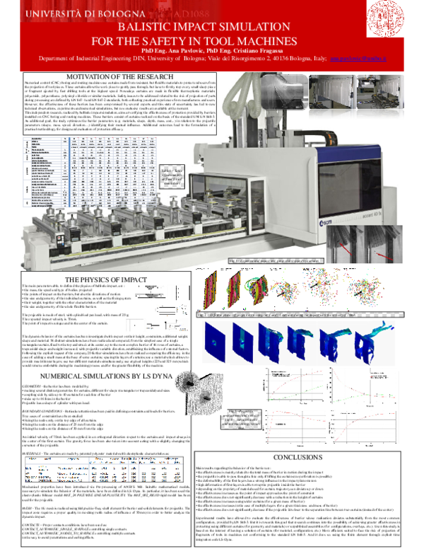 (PDF) Ballistic impact simulation for the safety in tool machines