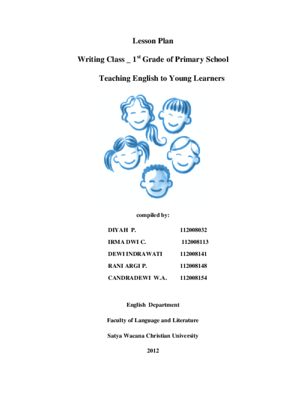 (DOC) Lesson Plan Writing Class _ 1st Grade of Primary School Teaching ...