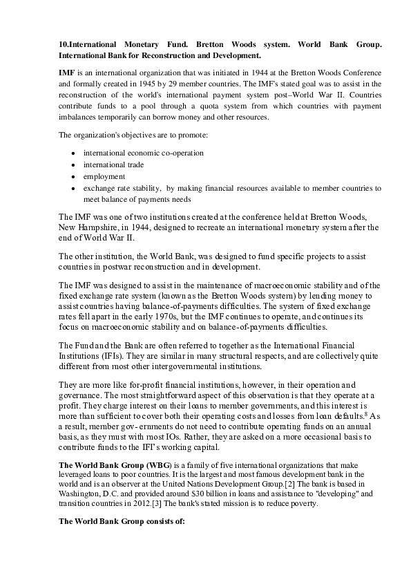 (DOC) IMF WORLD BANK