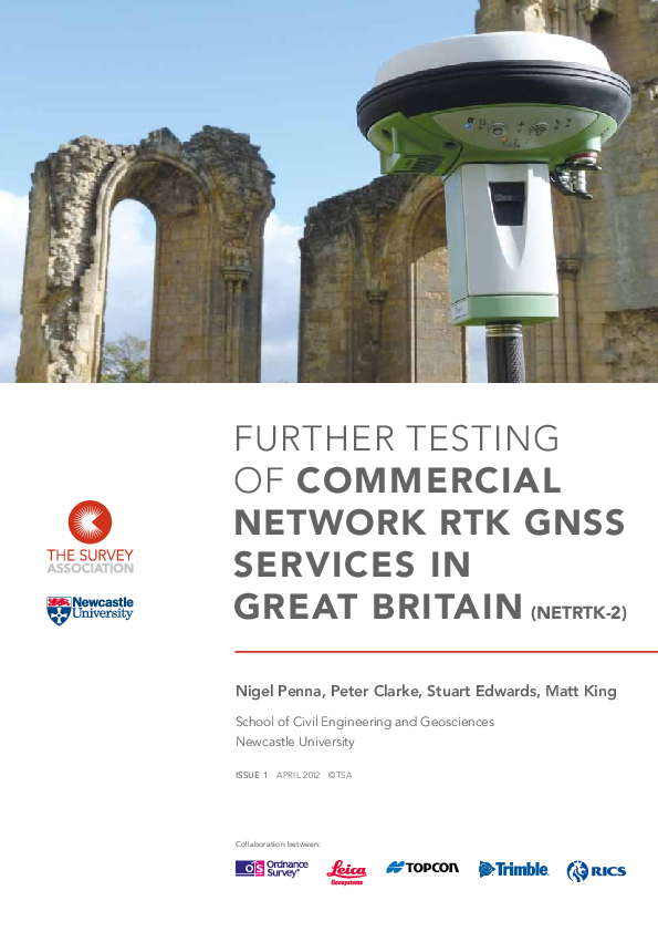 (PDF) Further testing oF commercial Network rtk GNSS ServiceS iN Great ...