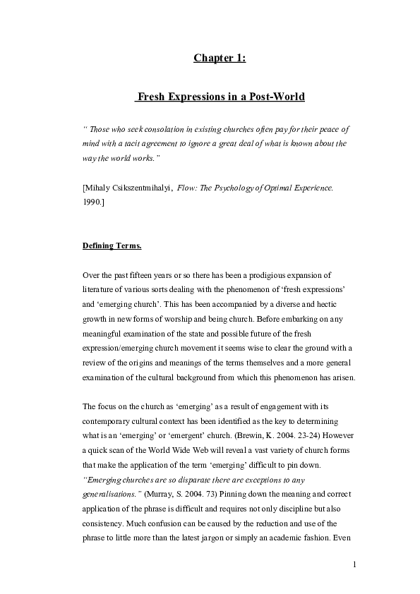 (DOC) Fresh Expressions: Anglican and Church?