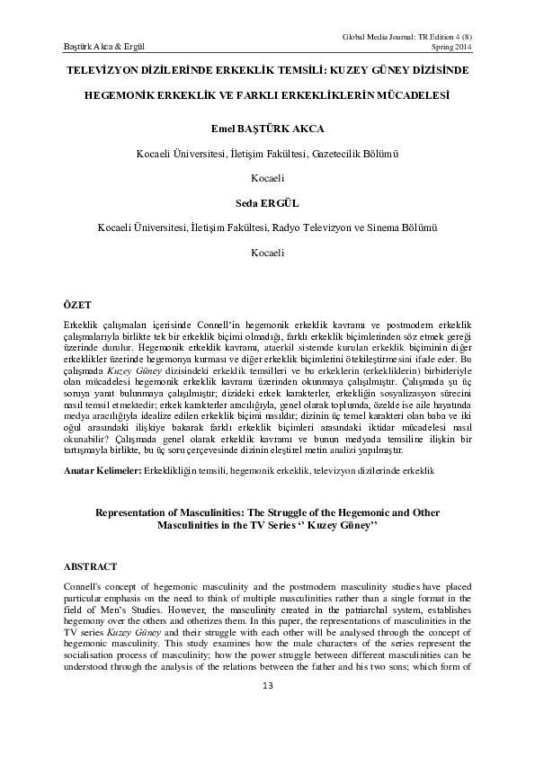 (PDF) Basturk Akca-Ergul hegemonik erkeklik