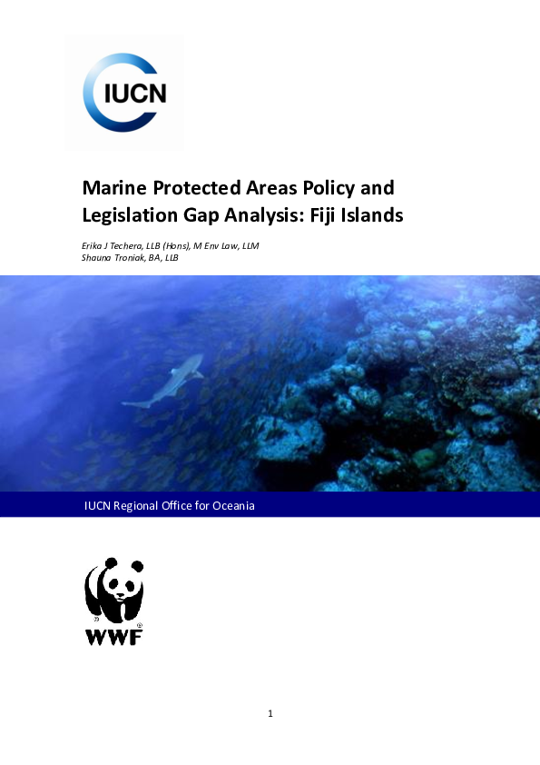 (PDF) Marine Protected Areas Policy and Legislation Gap Analysis: Fiji ...