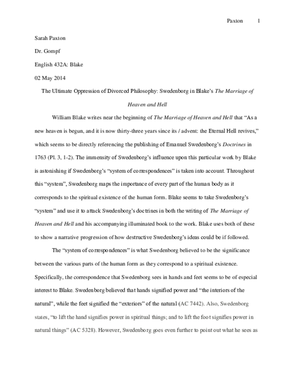 (DOC) The Ultimate Oppression of Divorced Philosophy: Swedenborg in ...
