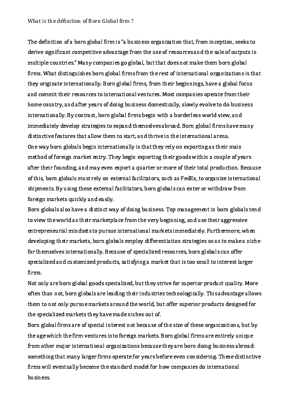 (DOC) The definition of a born