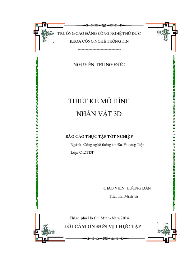 (DOC) NGUY N TRUNG Đ C 1E BE 1E BE BÁO CÁO TH C T P T T NGHI P Ngành: Công ngh thông tin Đa Ph ...