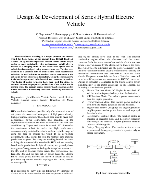(PDF) Design of HEV[1]