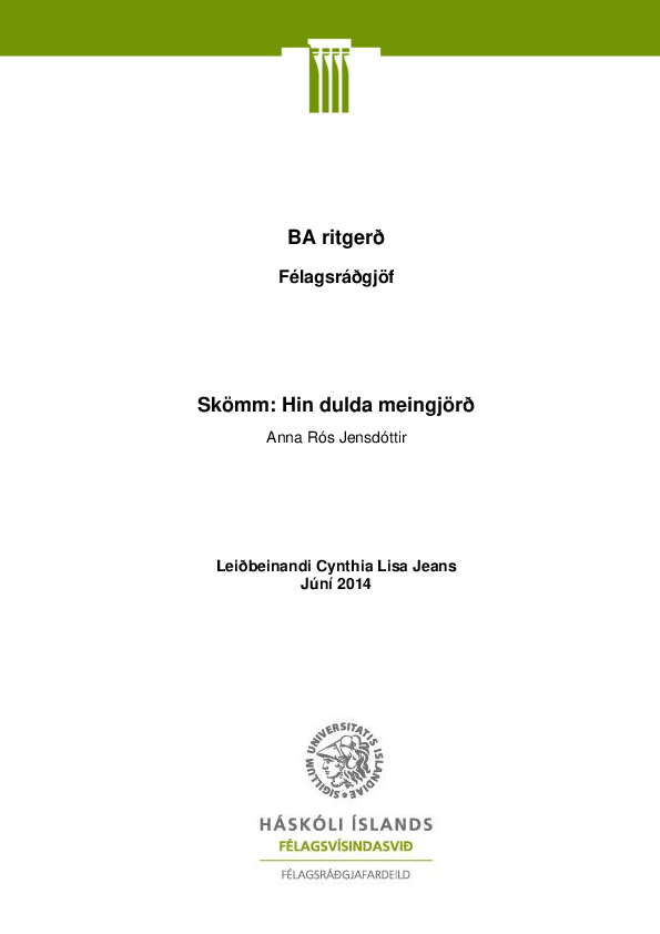 (PDF) BA ritgerð Skömm: Hin dulda meingjörð