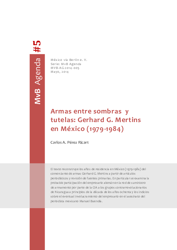(PDF) (2014), Pérez Ricart. Carlos A. "Armas entre sombras y tutelas ...