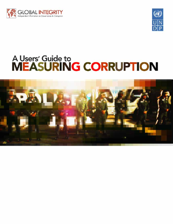 (PDF) A Users' Guide to Measuring Corruption