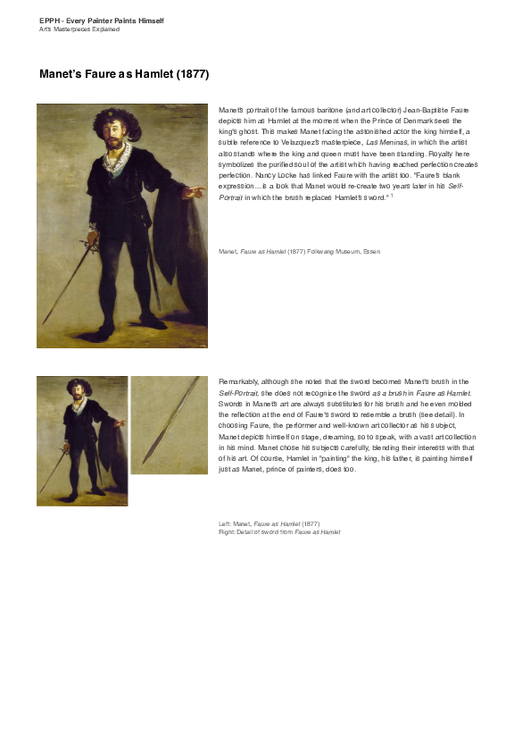 (PDF) Manet's Faure as Hamlet (1877)