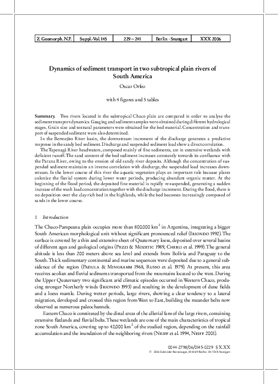 (PDF) Dynamics of sediment transport in two subtropical plain rivers of ...