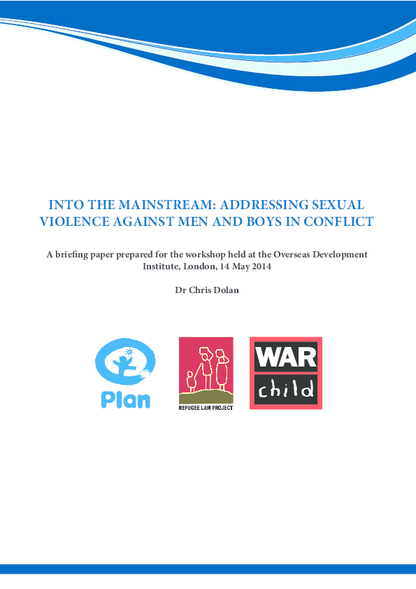 (PDF) INTO THE MAINSTREAM: ADDRESSING SEXUAL VIOLENCE AGAINST MEN AND ...
