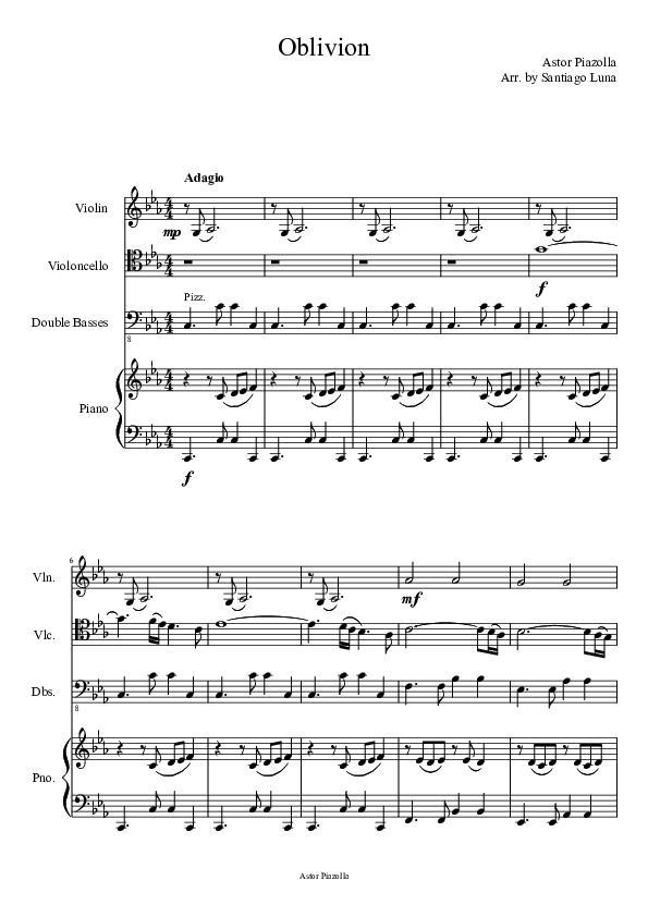 (PDF) Oblivion Adagio Violin
