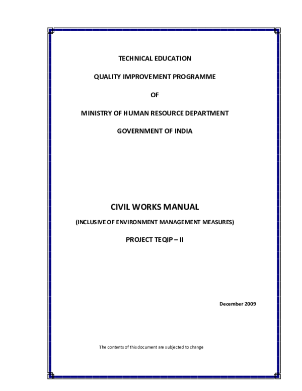 (PDF) Method Statement for Construction Of Civil Works | Sumesh ...