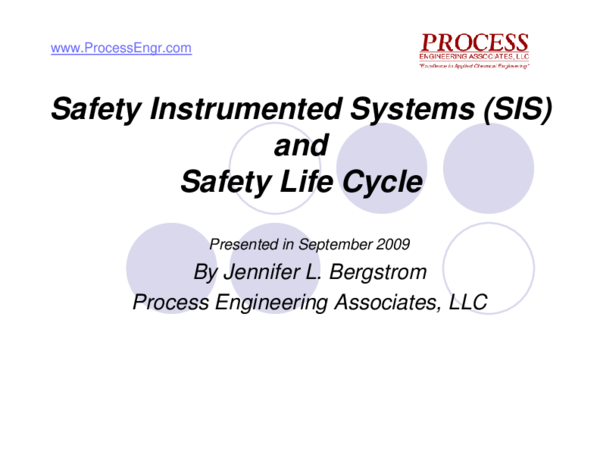 Pdf Safety Instrumented Systems Sis And Safety Life Cycle