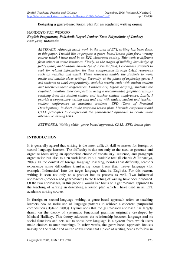 Pdf Genre Based Academic Writing