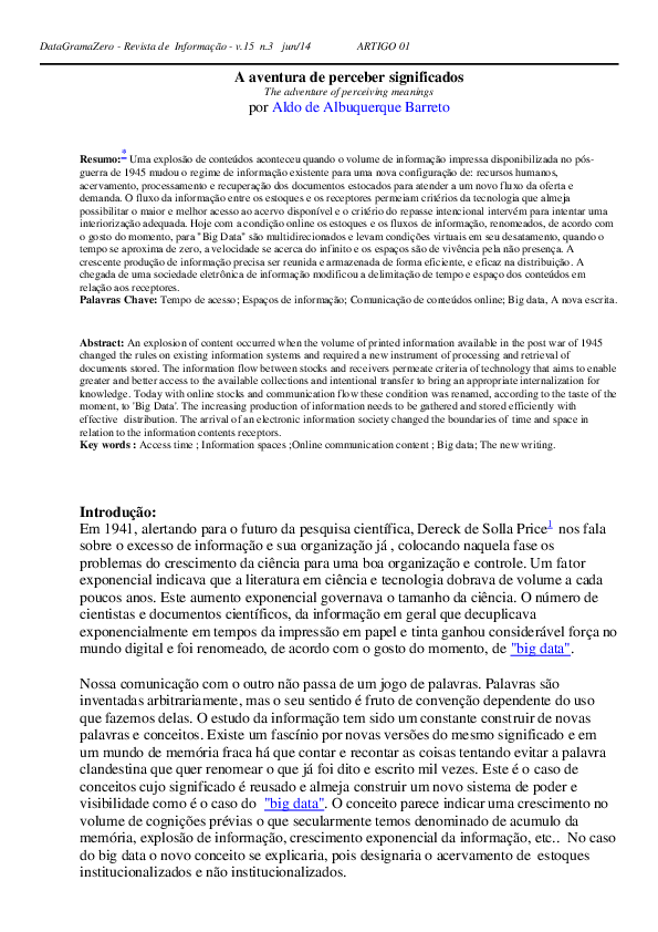 (PDF) A aventura de perceber significados