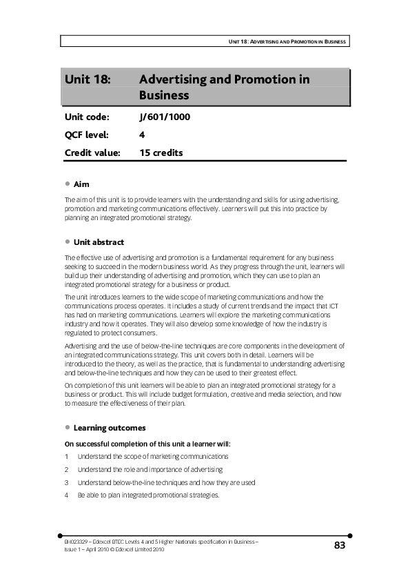 (PDF) Advertising and Promotion in Business (1)